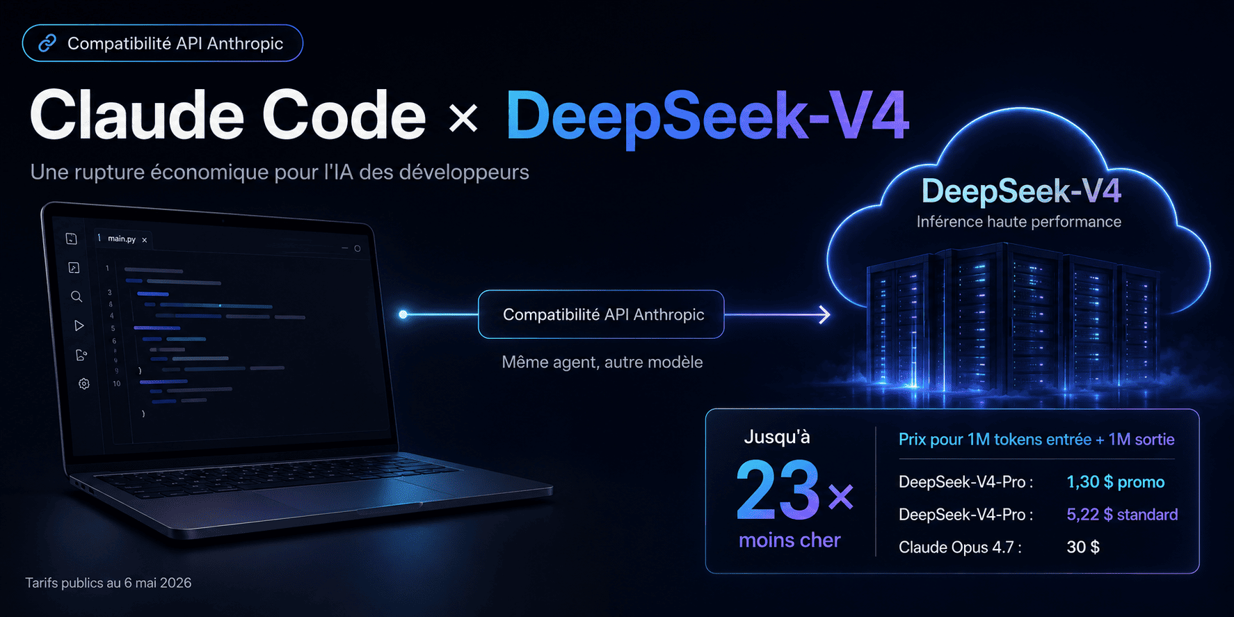 Claude Code × DeepSeek-V4 : analyse complète d'une rupture économique ...